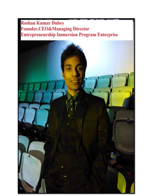 Founder,CEO&Managing Director of Entrepreneurship Immersion Program ...