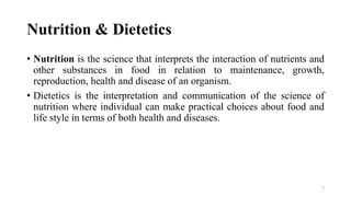 Entrepreneurship in the field of nutrition & dietetics myself | PPTX