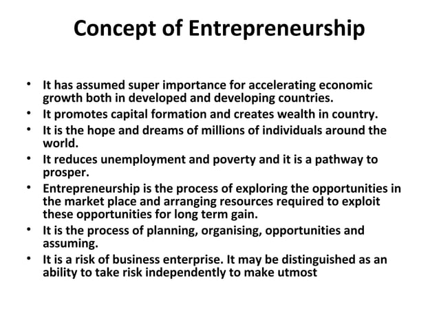 Entrepreneurship Lecture Notes Part 1 | PPT