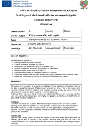 Entrepreneurship lesson plans' book | PDF