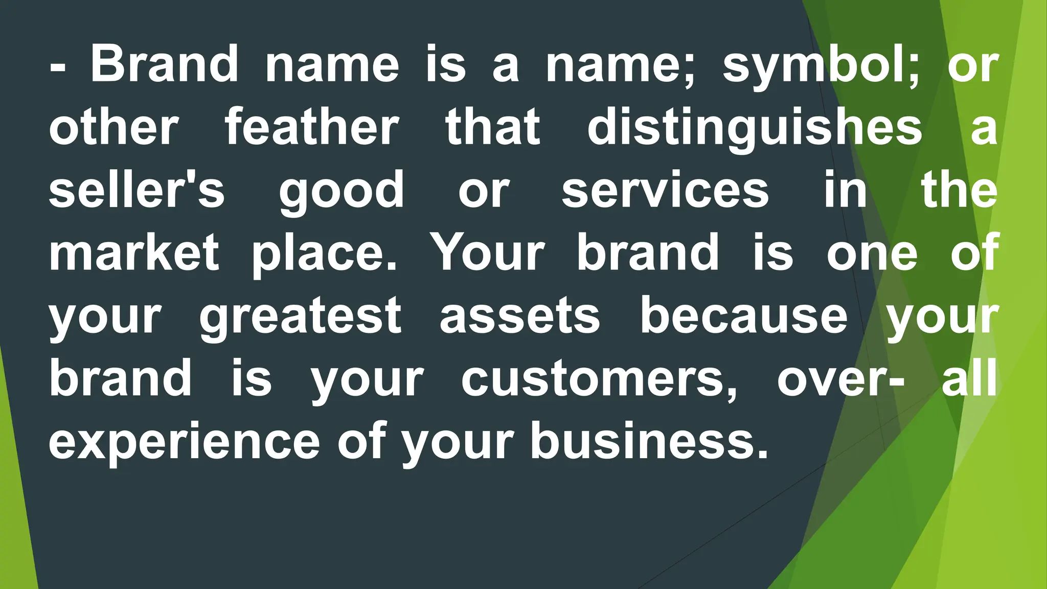 ENTREPRENEURSHIP 12_ Developing a brand name | PPTX