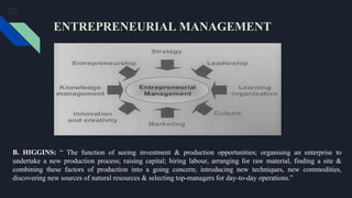 ENTREPRENEURSHIP MANAGEMENT PPT | PPT