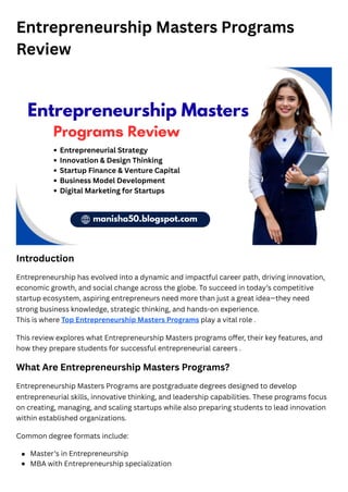 Entrepreneurship Masters Programs Review.pdf