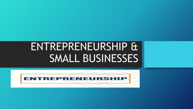 Entrepreneurship powerpoint | PPT