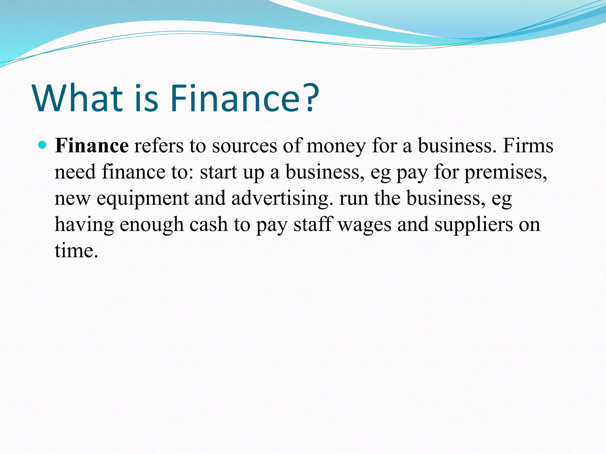 Sources of finance | PPTX