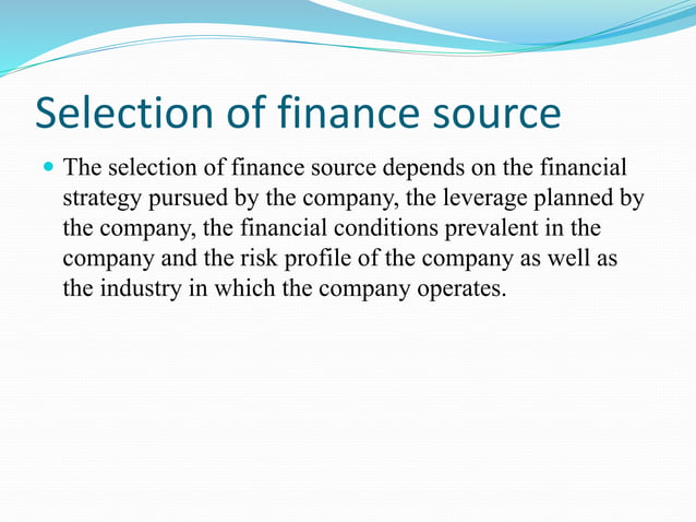 Sources of finance | PPT
