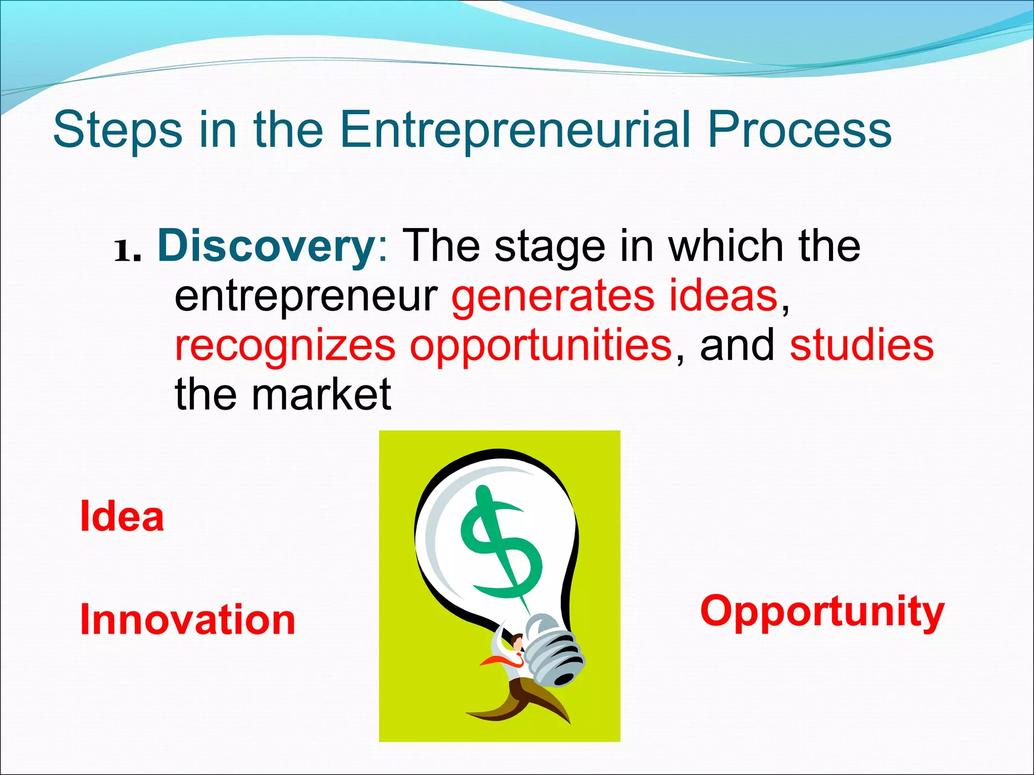 Entrepreneurship process | PPT