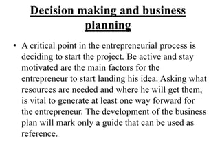 Entrepreneurship process | PPTX