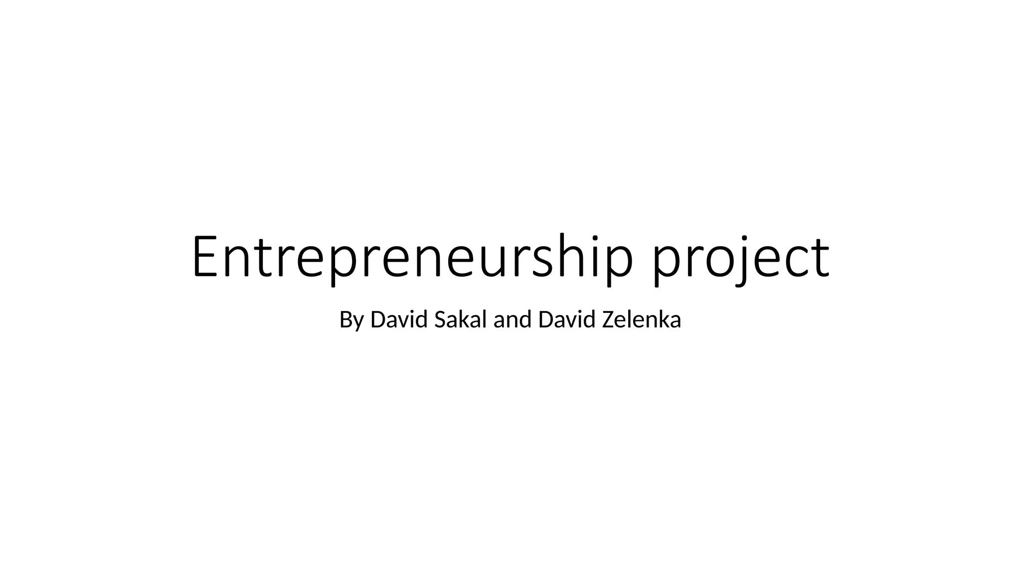 Entrepreneurship project Layout bussines | PPT