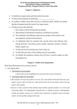 Entrepreneurship Project on Market Survey519.docx