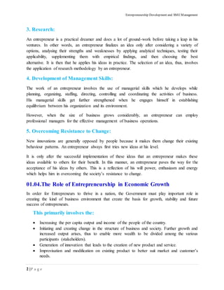 Entrepreneurship Development & SME Management | DOCX