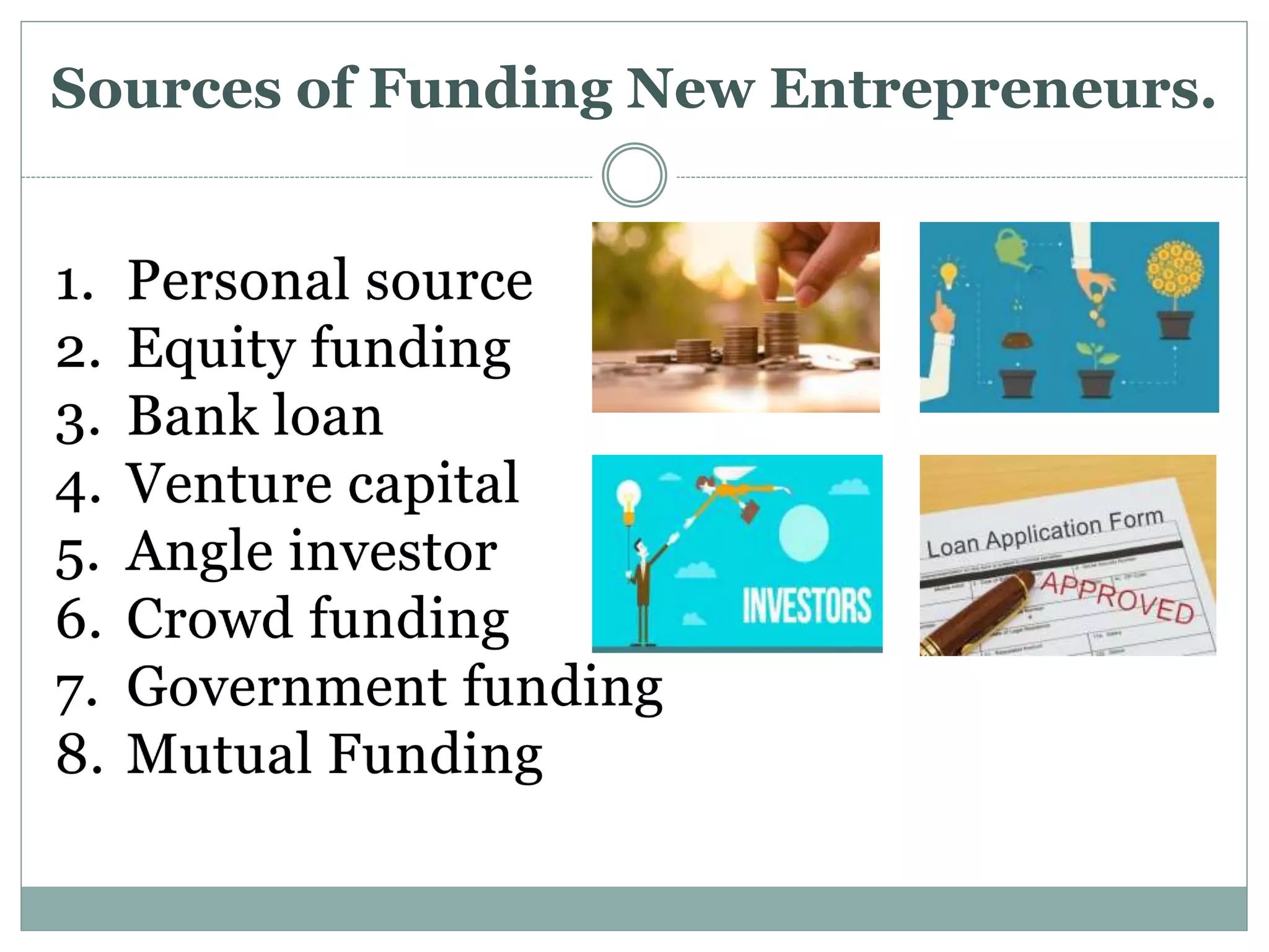 Entrepreneurship (sources of funding) | PPTX