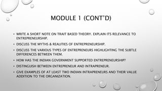 Entrepreneurship & start up management | PPT