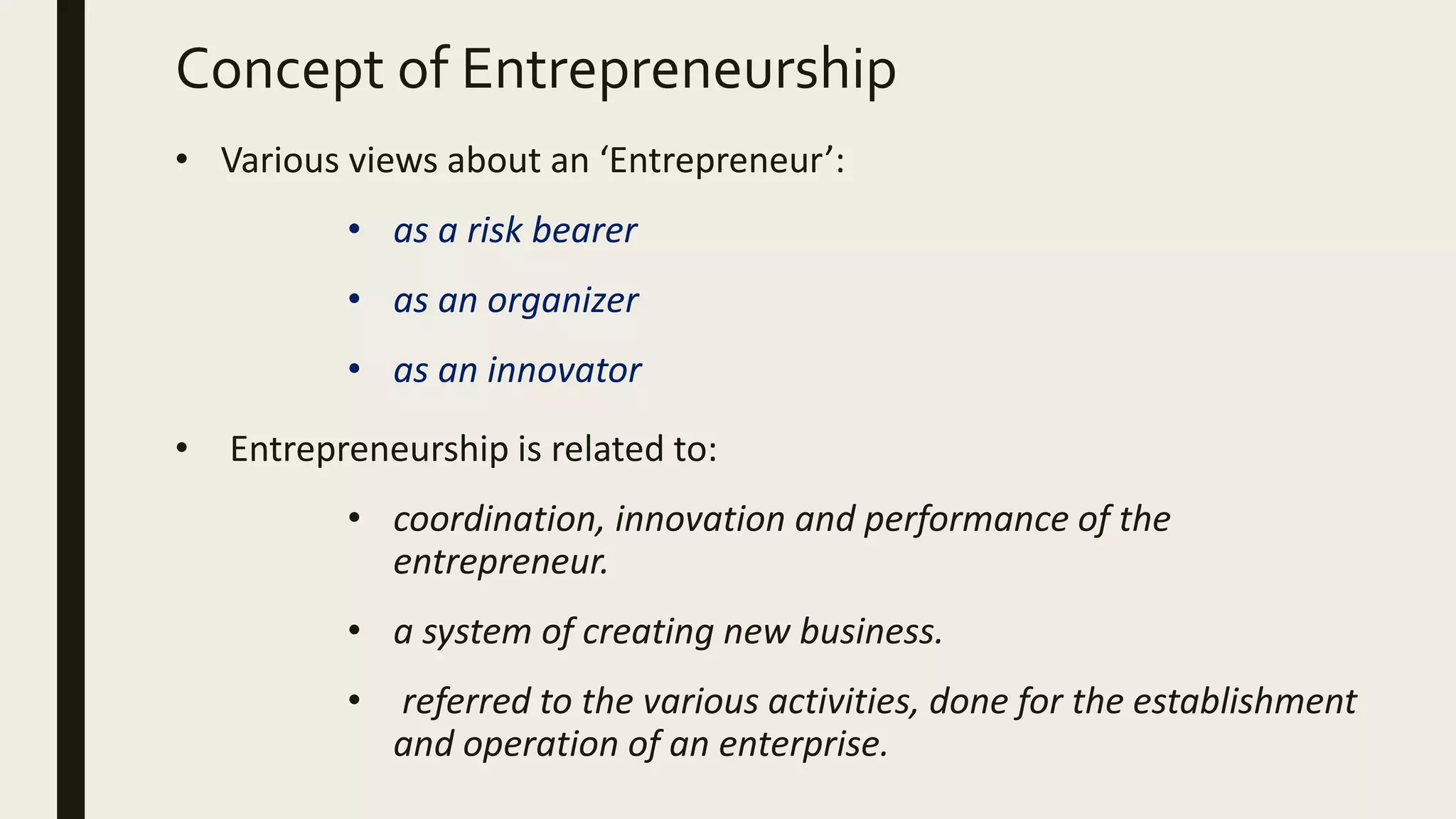 Introduction To Entrepreneurship | PPTX