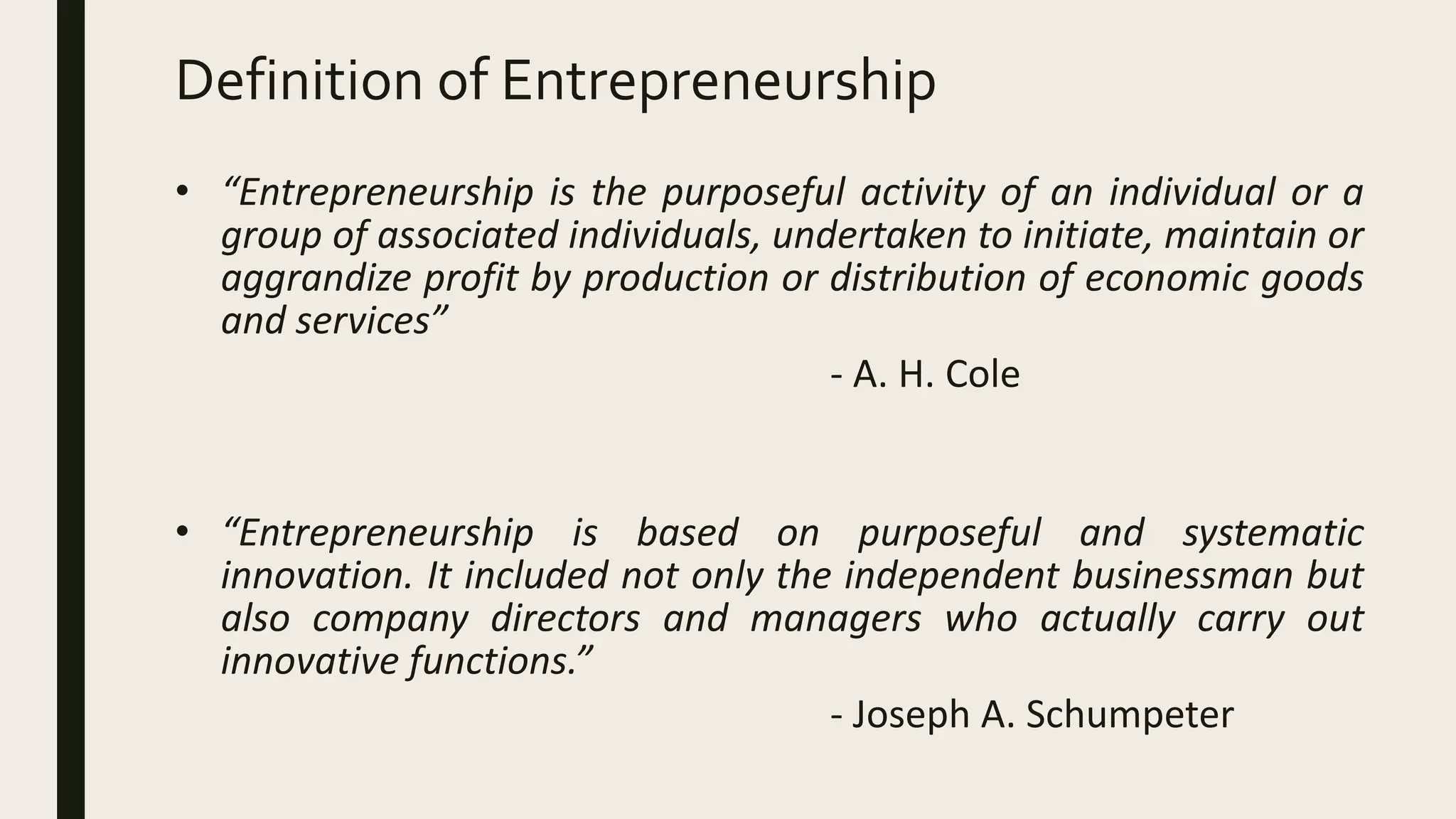 Introduction To Entrepreneurship | PPTX