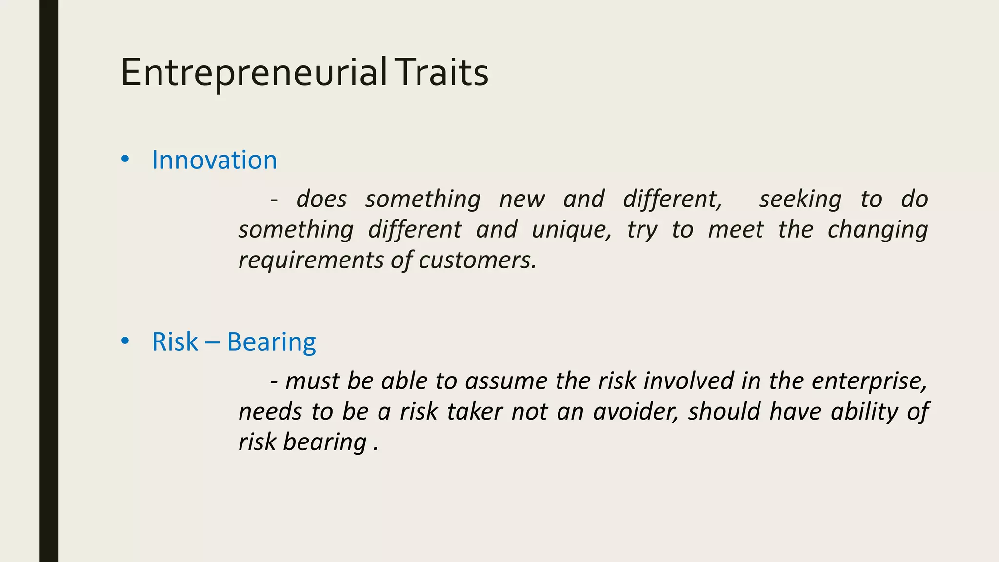 Introduction To Entrepreneurship | PPTX