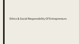Introduction To Entrepreneurship | PPTX
