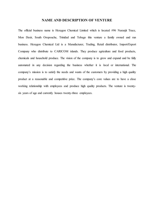 Entrepreneurship CAPE SBA Unit 1 | DOCX | Manufacturing Industry ...