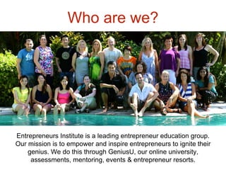 Entrepreneurs Institute - our culture code | PPTX