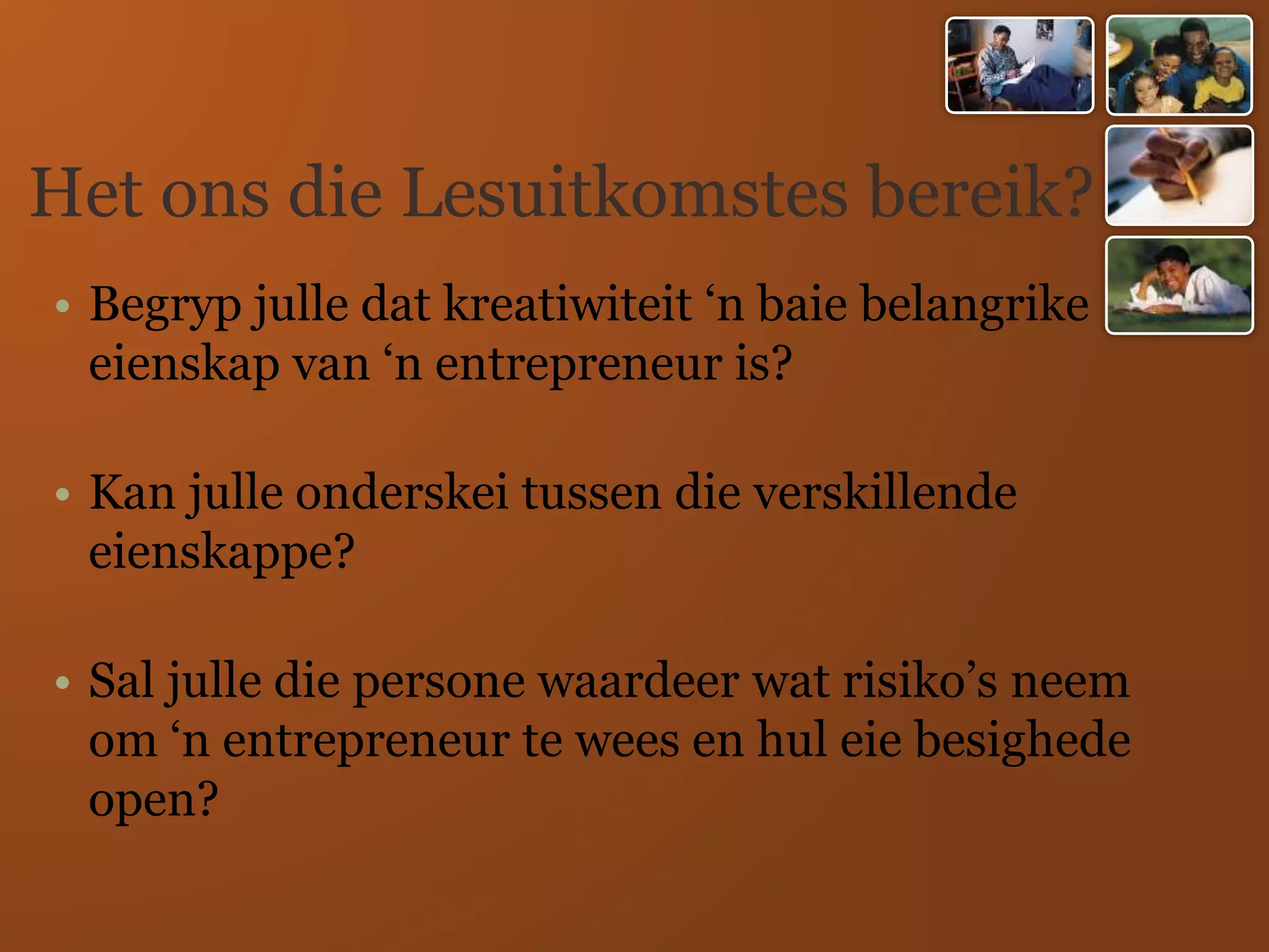 Entrepreneurskap Graad 11 Besigheidstudies | PPTX