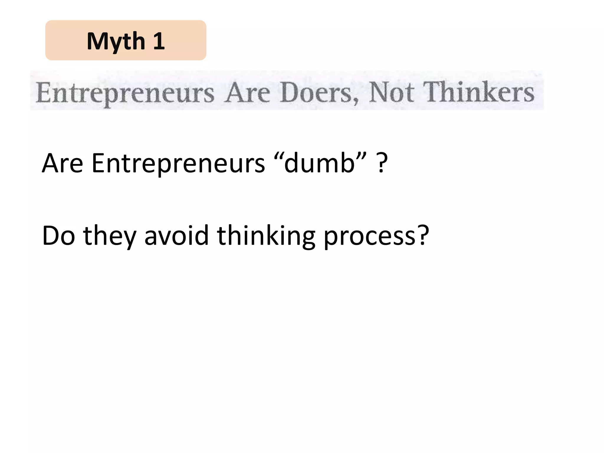 Entrepreneurs Myths.ppt
