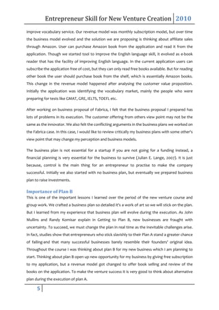 Entrepreneurs skills for new venture creation | PDF