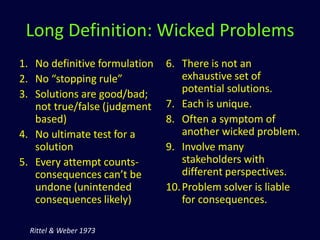 Entrepreneurs & Wicked Problems | PPT