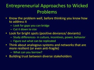 Entrepreneurs & Wicked Problems | PPTX