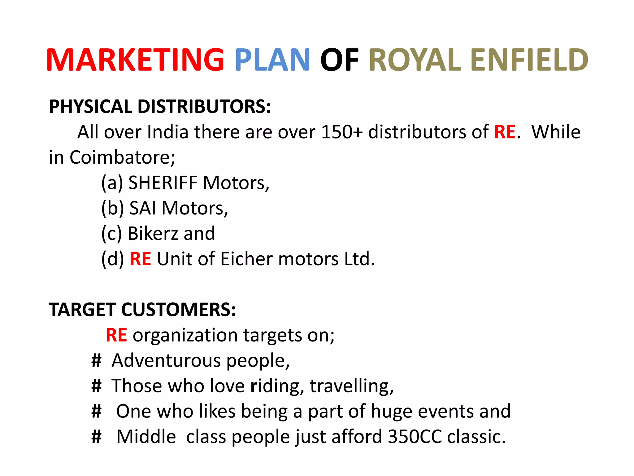 Royal Enfield Marketing Strategy Pptx