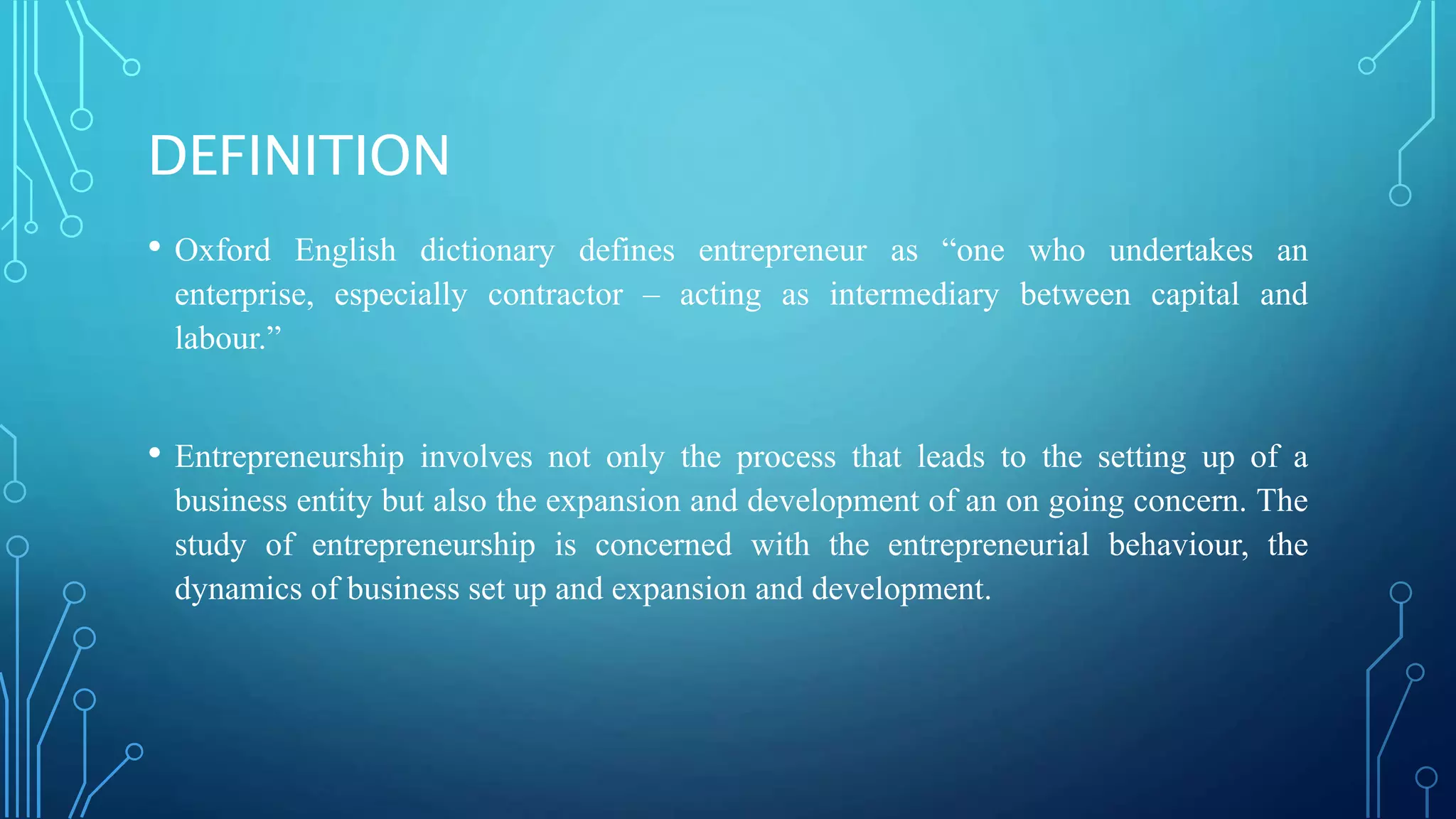 Entrepreneurship (Introduction to Entrepreneurship) | PPTX