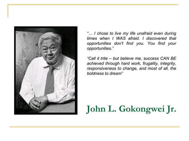 Entrep special report john l. gokongwei jr | PPT