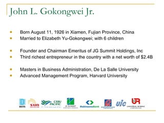 Entrep special report john l. gokongwei jr | PPT