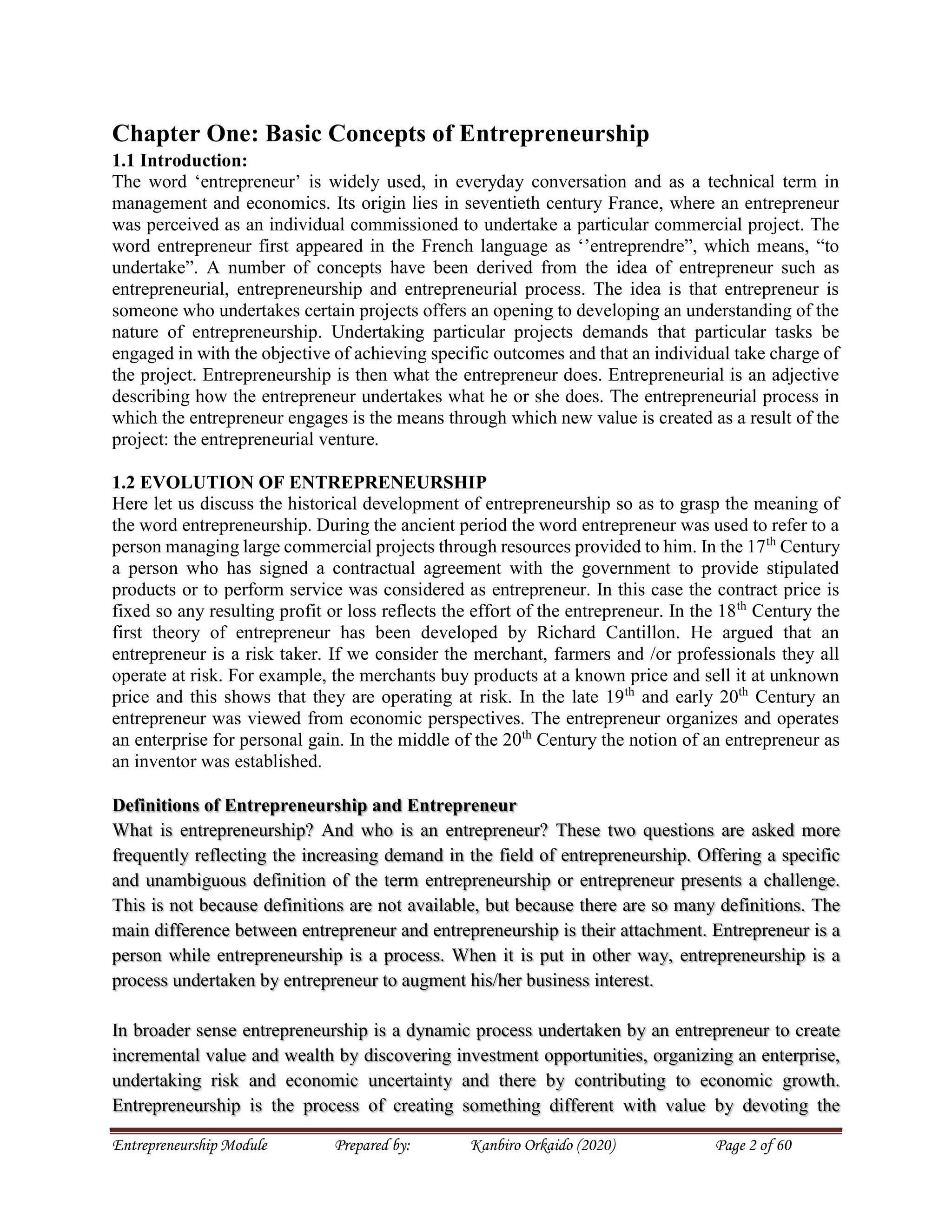 Entrepurnership module. pdf | PDF