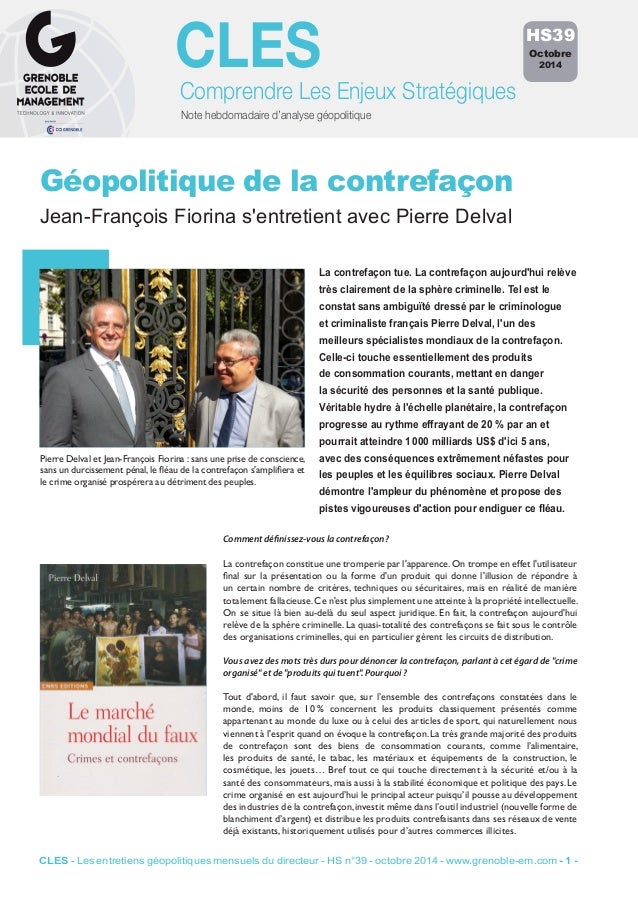 Note CLES - Les entretiens du directeur n°39, Géopolitique de la cont…
