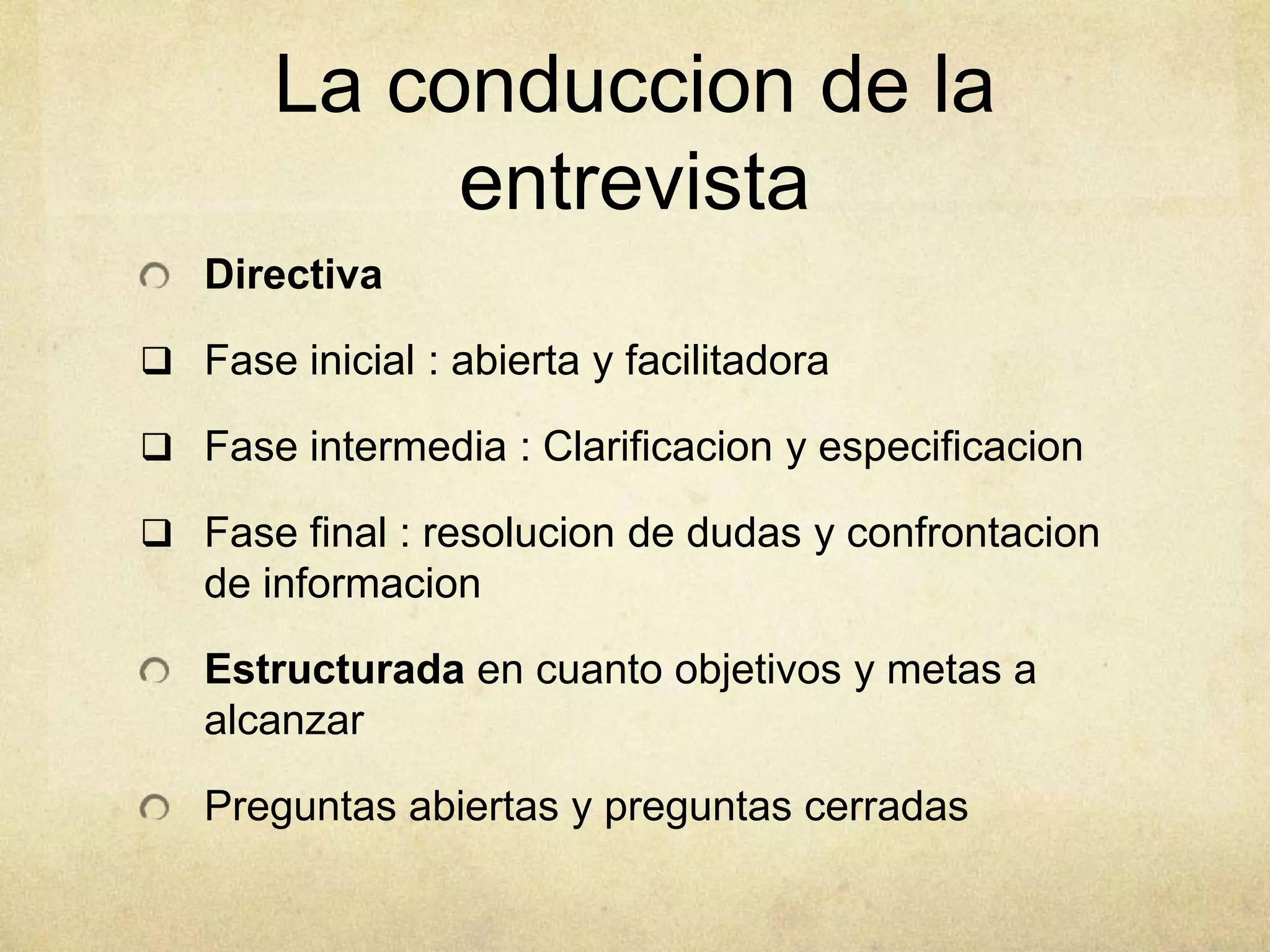 entrevista cognitivo conductual. | PPTX