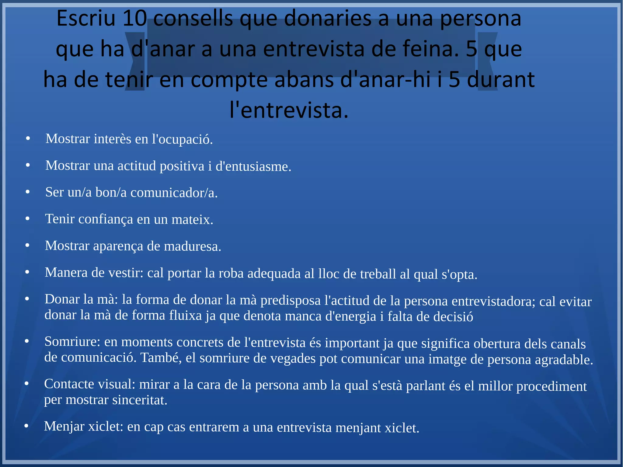 Entrevista de feina acabat | ODP