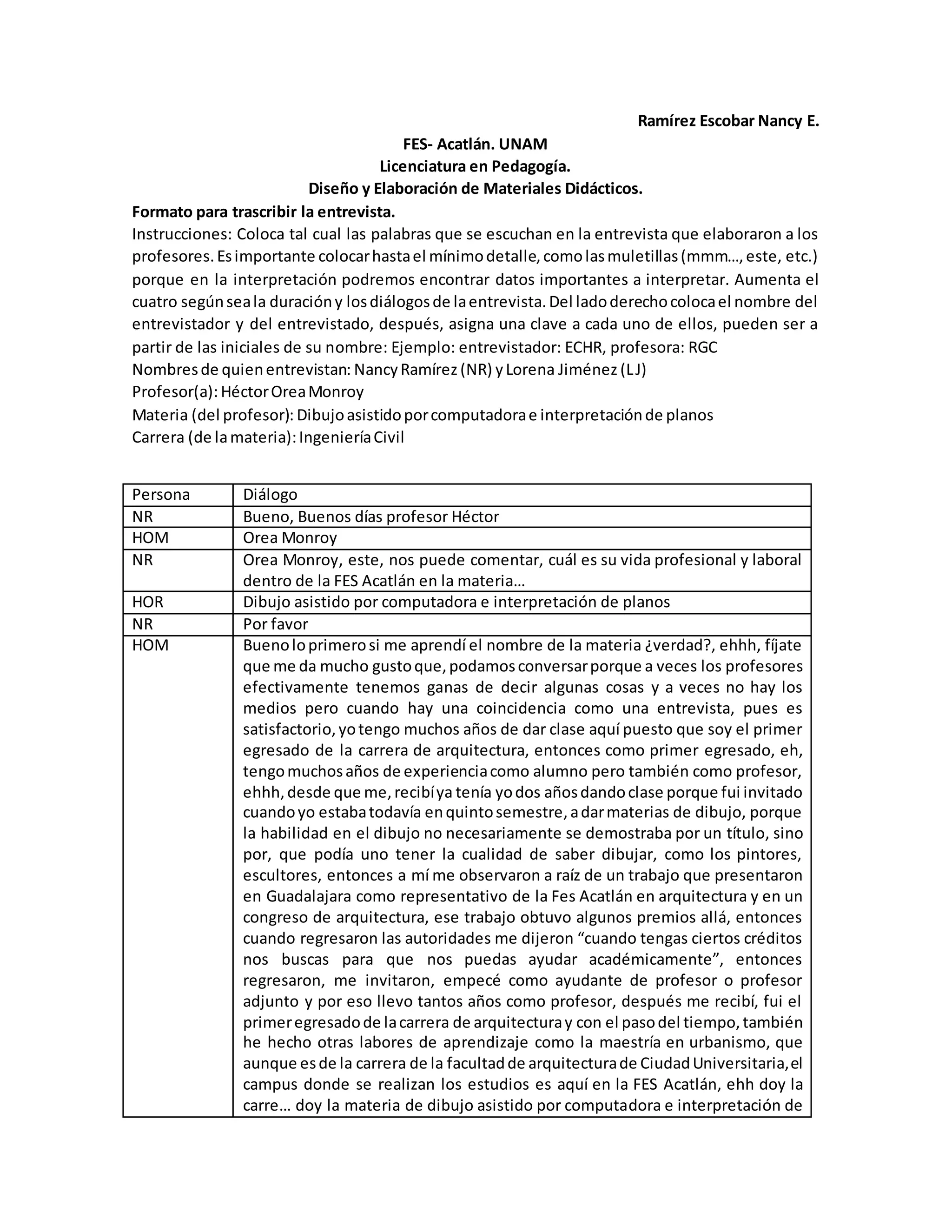Entrevista escrita | PDF