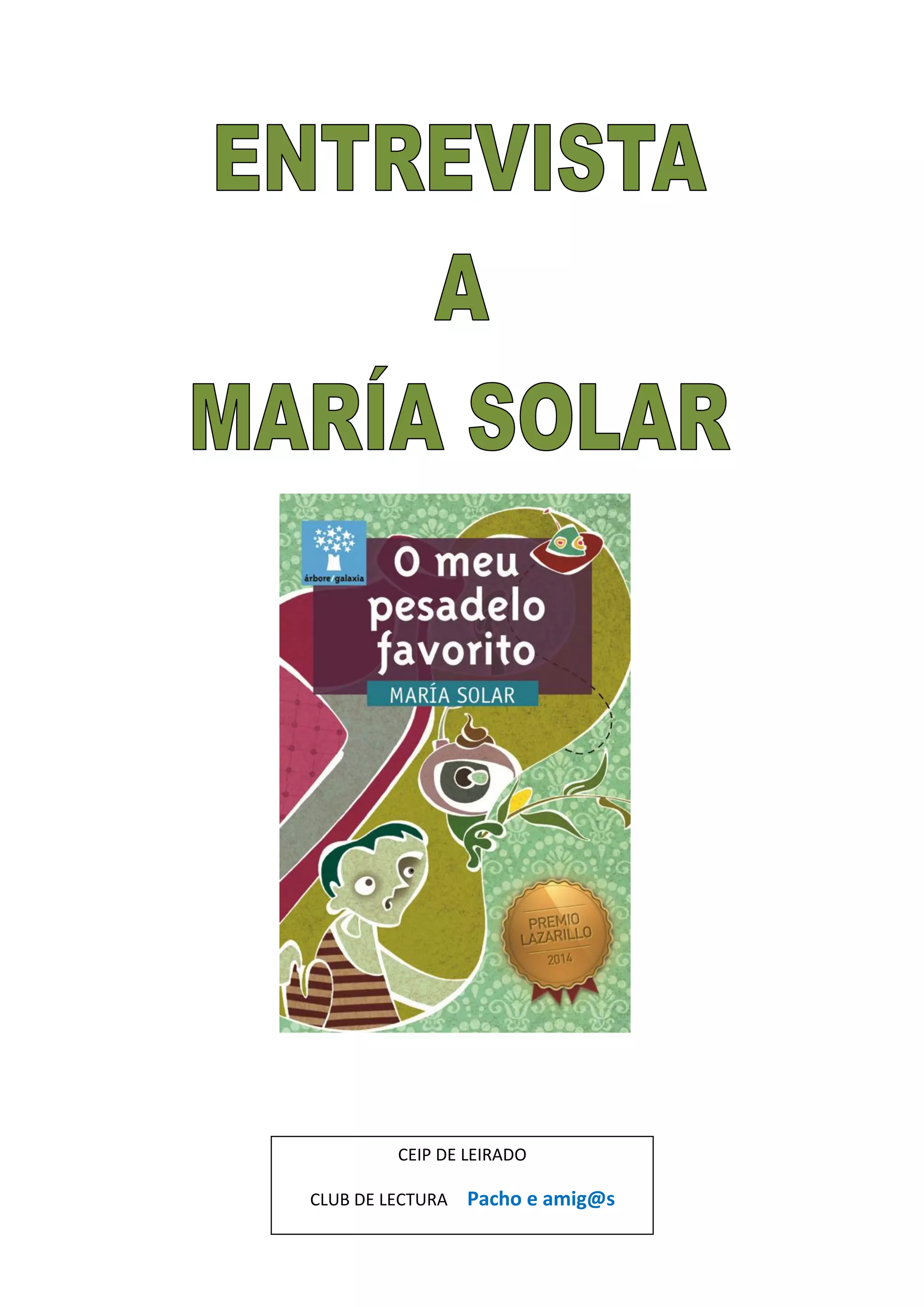 Entrevista a María Solar | PDF