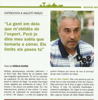 ENTREVISTA AGUSTI FARIZO. PARTE 1 | PDF | Sports