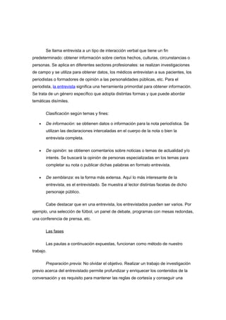 Entrevista periodistica | DOC