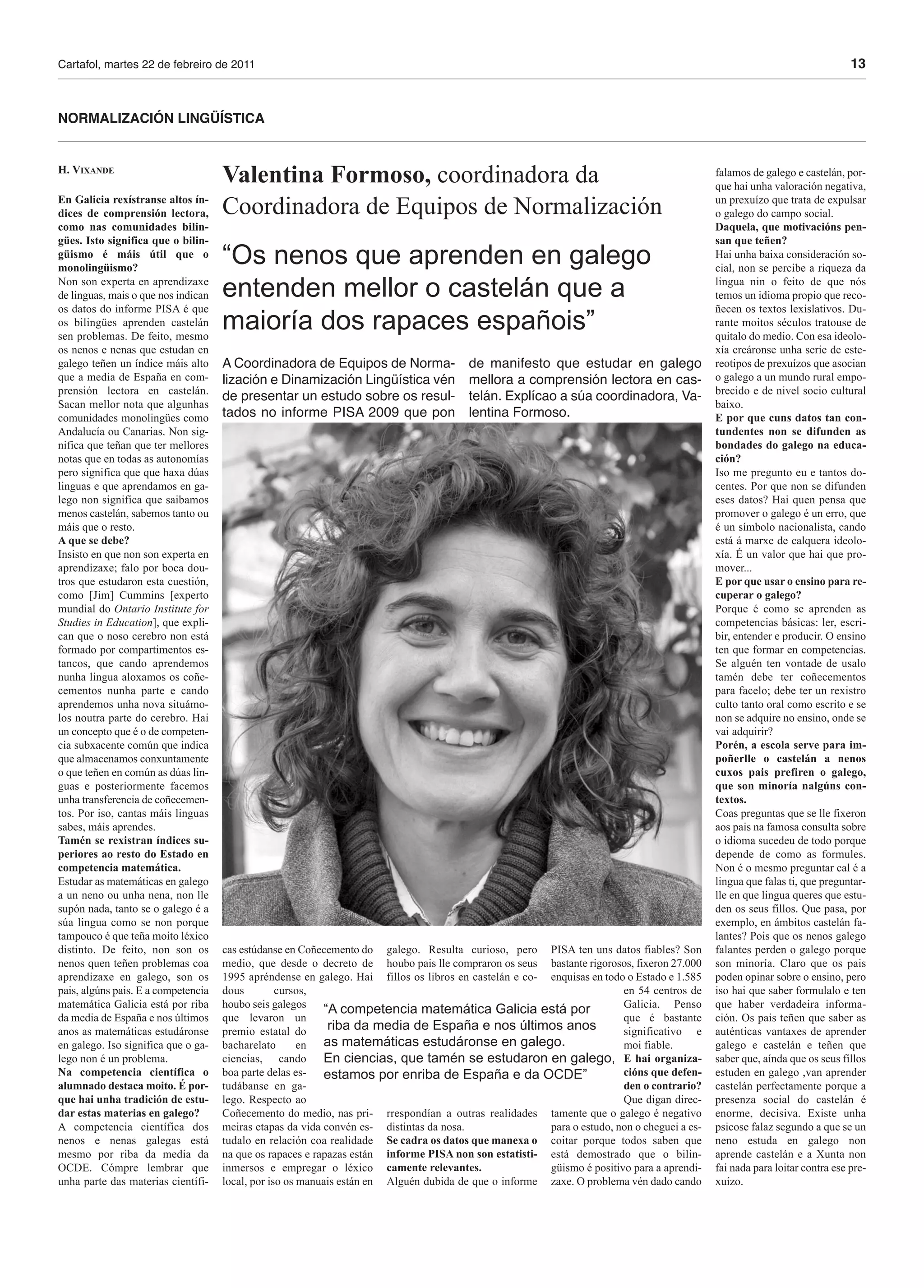 Entrevista a Valentina Formoso no Cartafol | PDF
