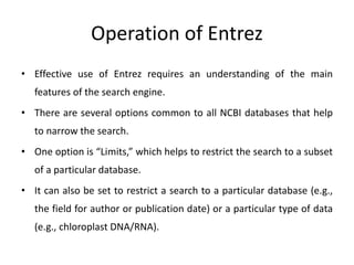 Entrez databases | PPTX