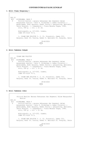 Entri katalog lengkap | DOC