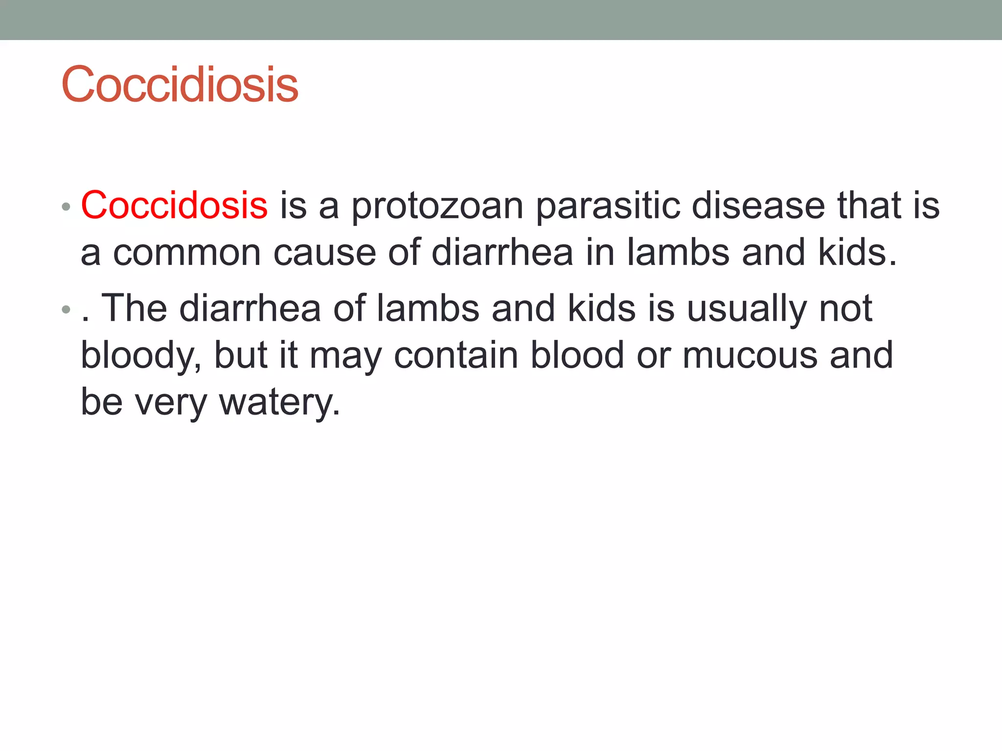 Entritis and diarrheal diseases of sheep and goats | PPTX