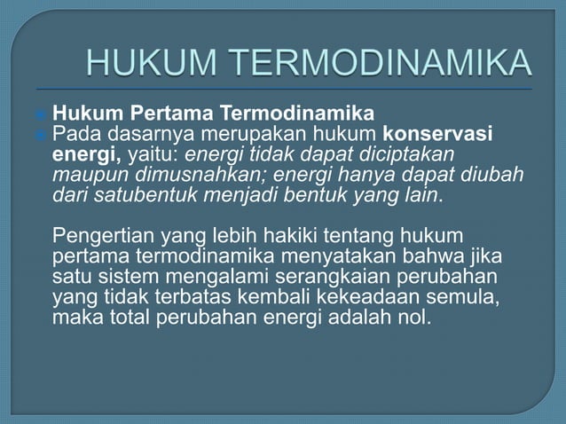 Entropi dan hukum termodinamika | PPTX