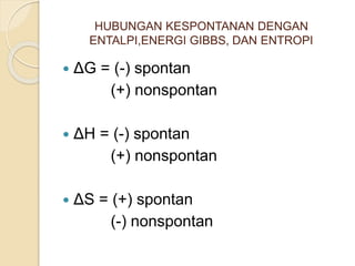 Entropi dan kespontanan | PPTX