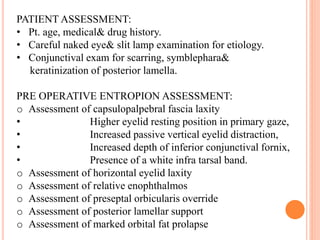 Entropion | PPTX | Eye and Vision Conditions | Diseases and Conditions