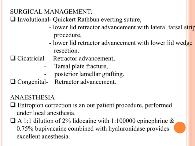 Entropion | PPTX | Eye and Vision Conditions | Diseases and Conditions