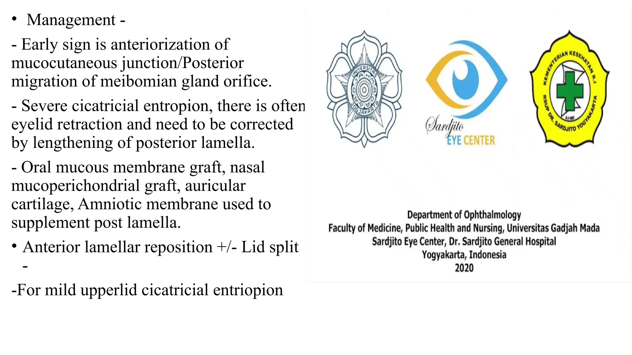 ENTROPION in detailed analysis and management | PPTX