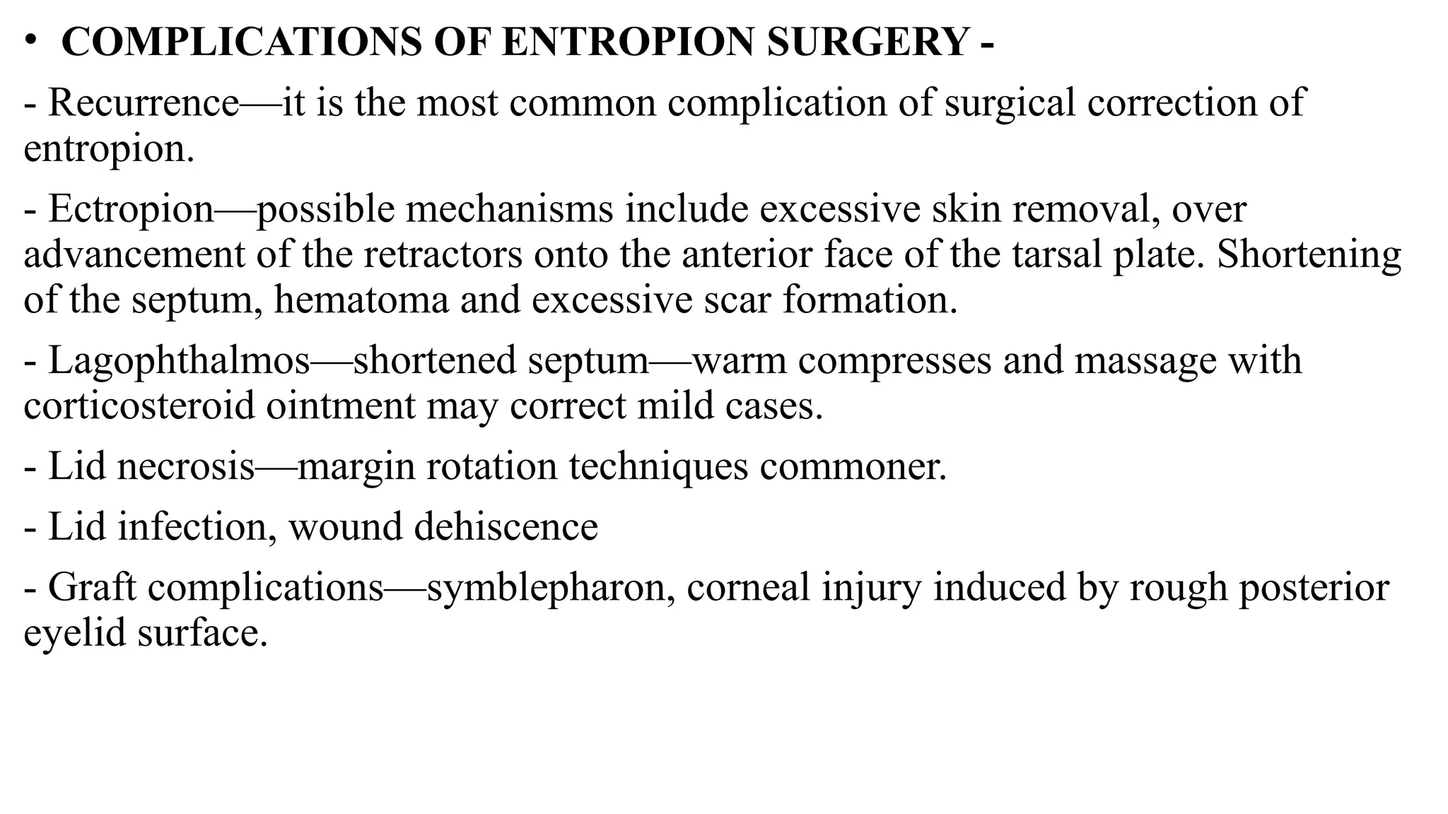 ENTROPION in detailed analysis and management | PPTX